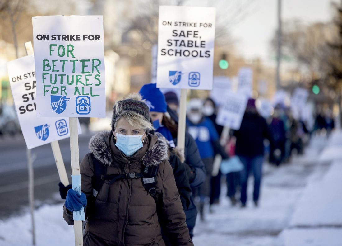 Teachers hit picket lines in Minneapolis as parents worry | News ...